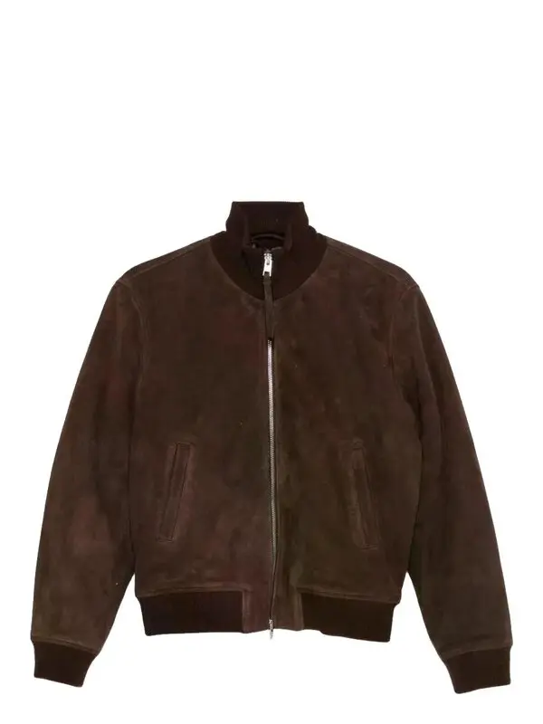 Closed Suede Bomber Jacket - Brown