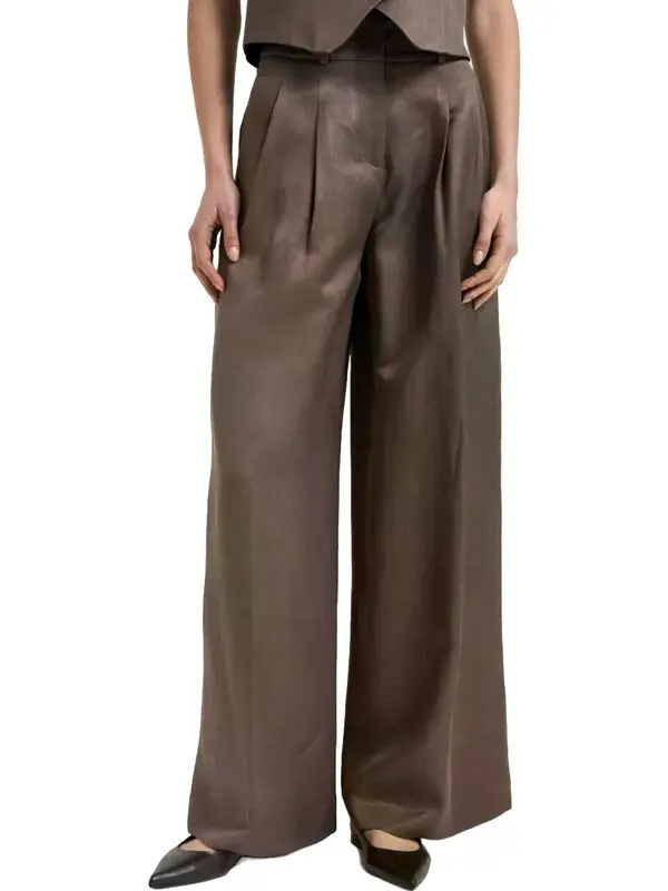 Peserico Pleated Trousers - Brown