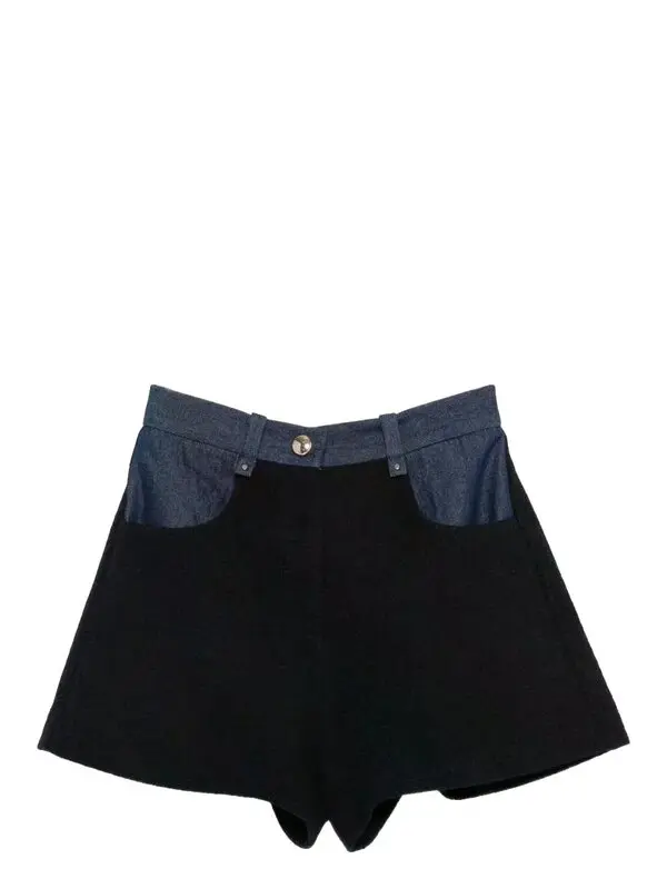 Maje Mini Tweed Shorts - Black