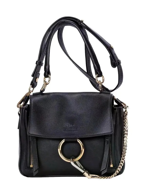 Chloé Mini Faye Day Leather Shoulder Bag - Black