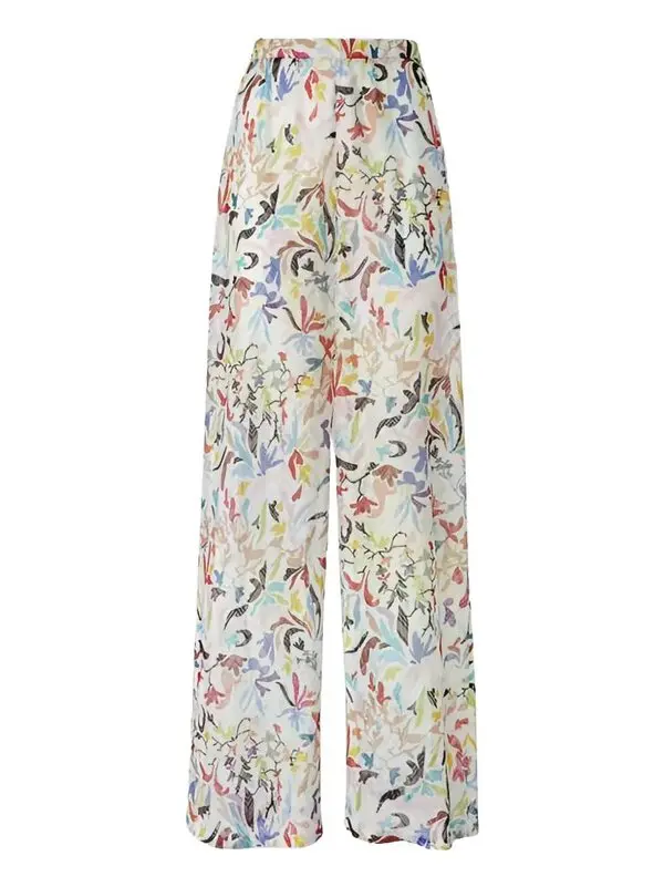 Missoni Floral Print Palazzo Pants - White