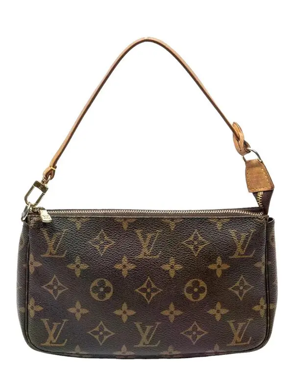 LOUIS VUITTON 2002 Pochette Accessoires Monogram Shoulder Bag - Brown