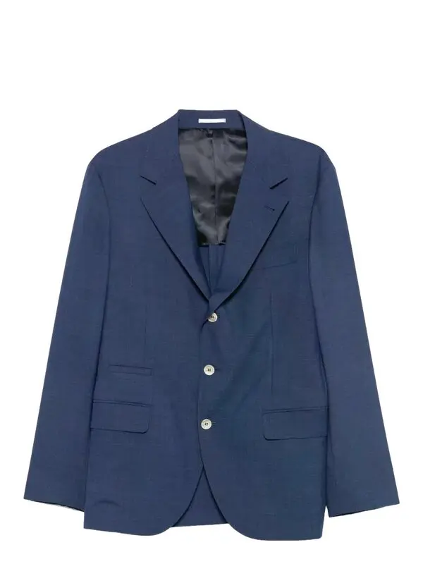 Brunello Cucinelli Button Jacket - Blue