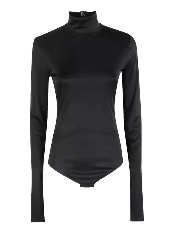 Andamane Long-sleeve Turtleneck Top - Black