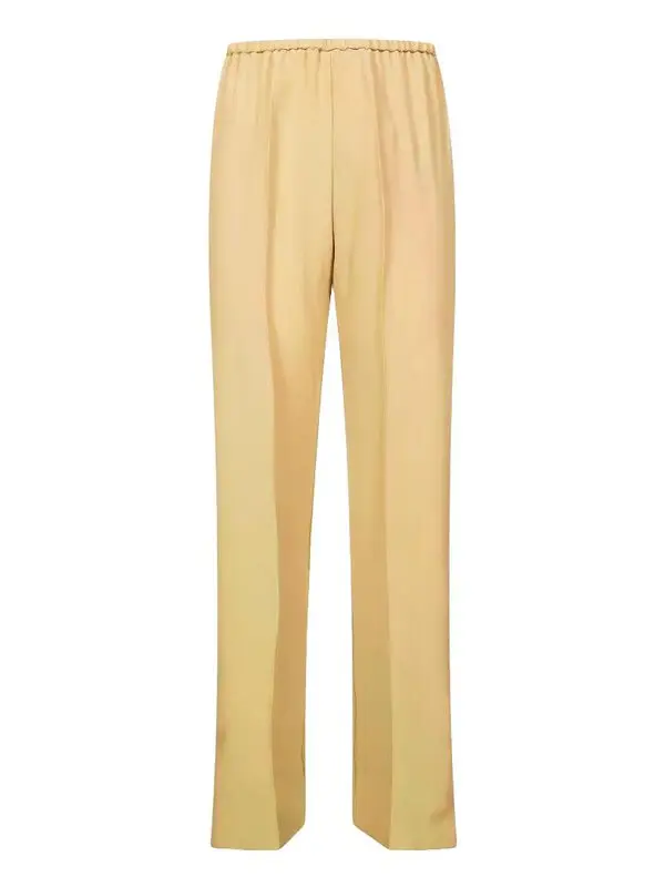FORTE_FORTE Elasticated Side-slit Trousers - Neutrals
