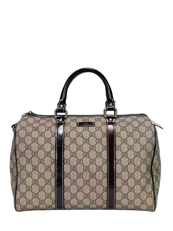 Gucci Gg Supreme Boston Handbag - Neutrals