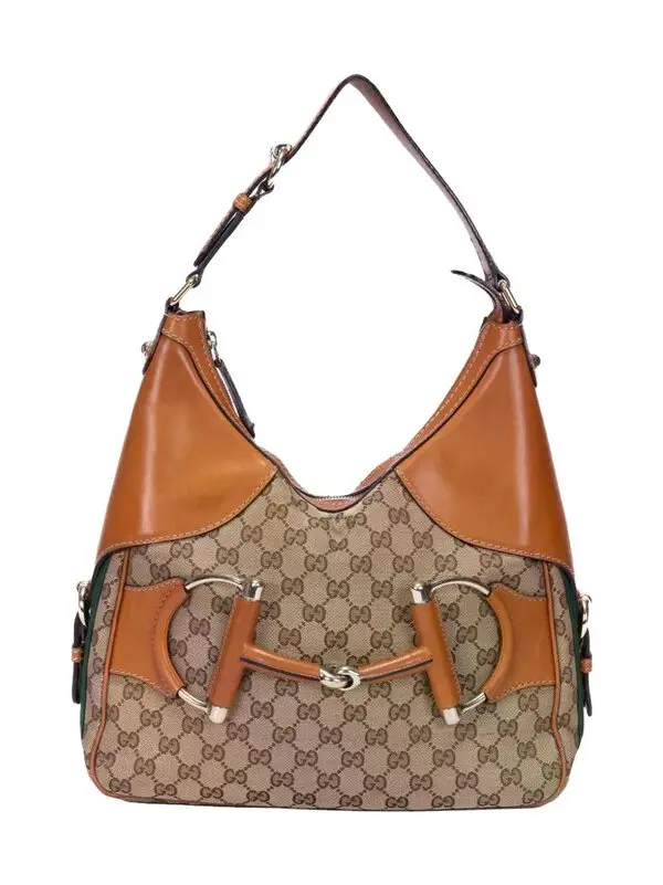 Gucci Horsebit Sherry Line Hobo Shoulder Bag - Neutrals