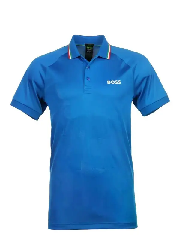 BOSS Logo-detail Polo Shirt - Blue