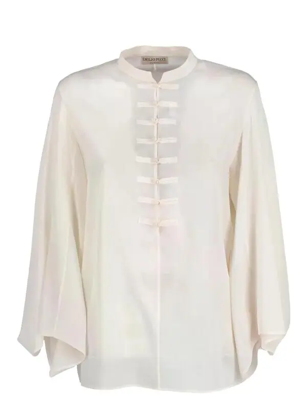 Emilio Pucci Mandarin-collar Shirt - Neutrals