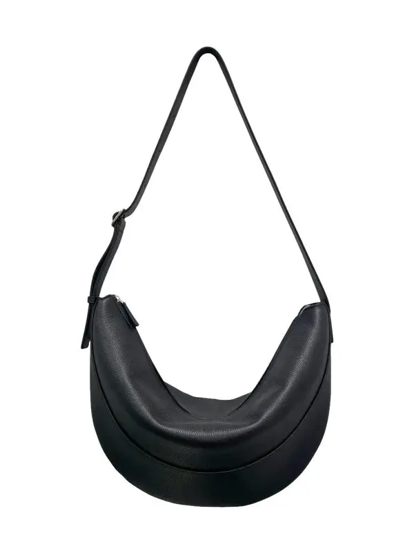 THE ROW Jouve Crescent Shoulder Bag - Black