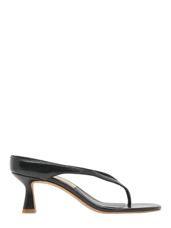 DOLCEVITA Doreen Thong Heel - Black Leather