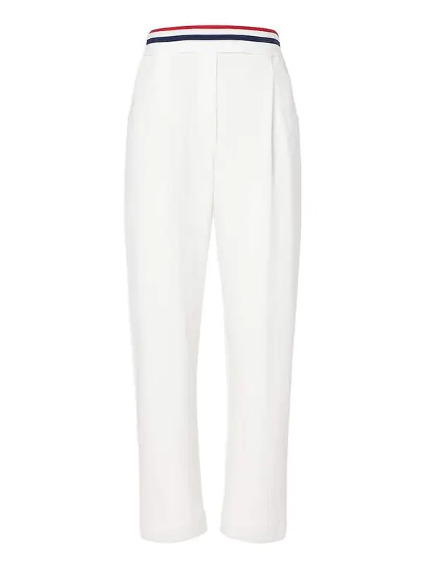 Brunello Cucinelli Cotton-blend Tapered Pants - White