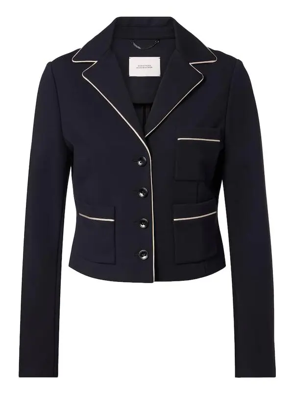 Dorothee Schumacher Cropped Single-breasted Blazer - Blue