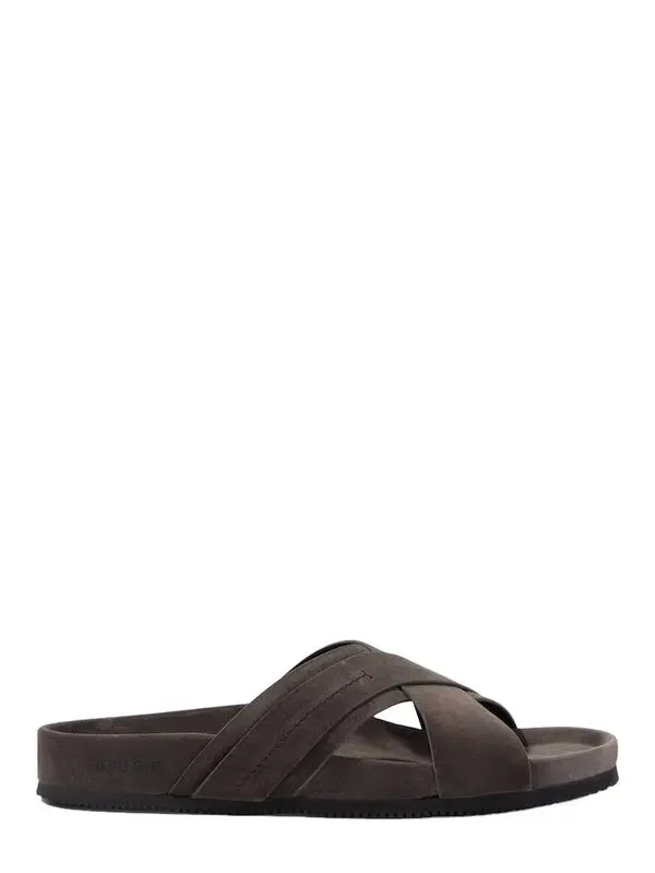 TOM FORD Suede Slides - Grey