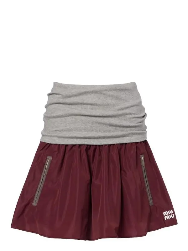 Miu Miu Technical Miniskirt - Burgundy