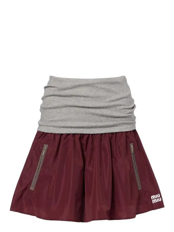 Miu Miu Technical Miniskirt - Burgundy