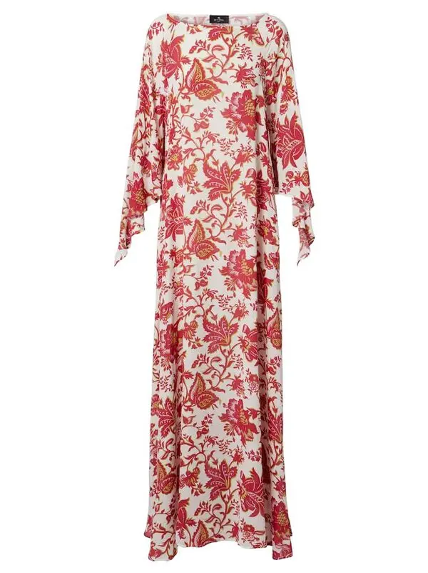 Etro Floral Maxi Dress - White