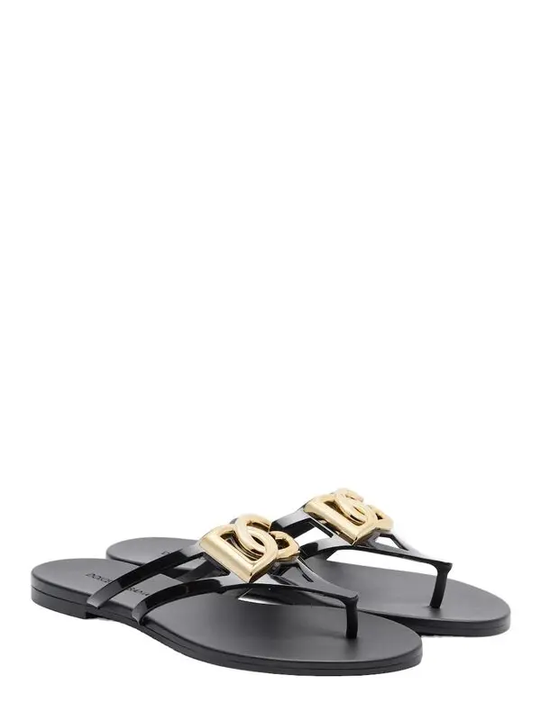 Dolce & Gabbana Thong Sandals - Black