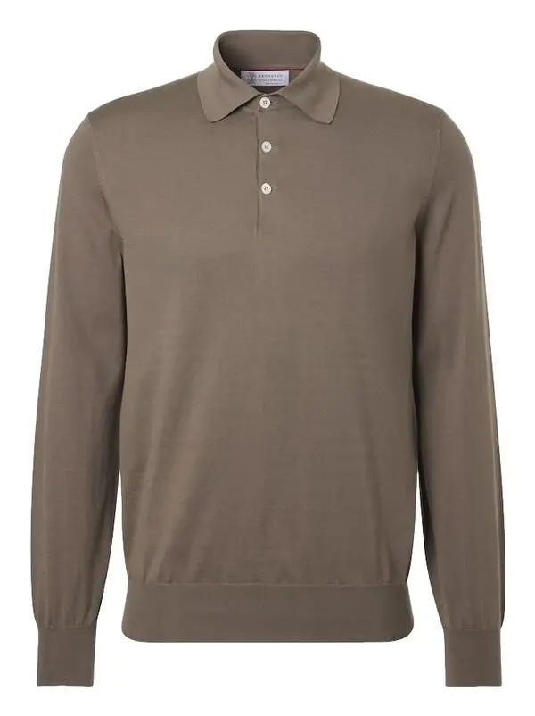 Brunello Cucinelli Cotton Polo Shirt - Brown