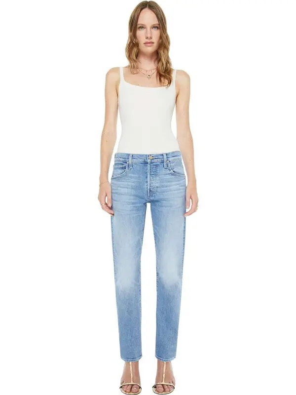 MOTHER The Mid Rise Hiker Hover Jeans - Light Blue