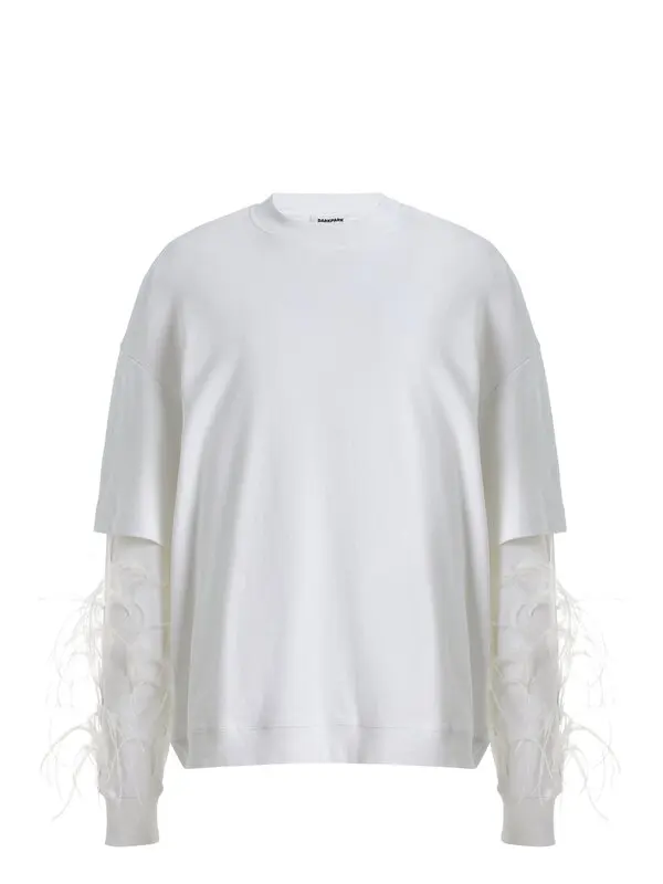 DARKPARK Troy Double-sleeve Cotton Tee - White