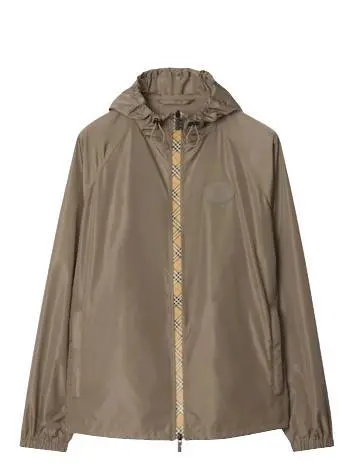 Burberry Hooded Zip-up Coat - Clay Brown