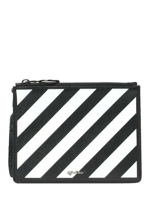 Off-White Diag Double Pouch - Black White
