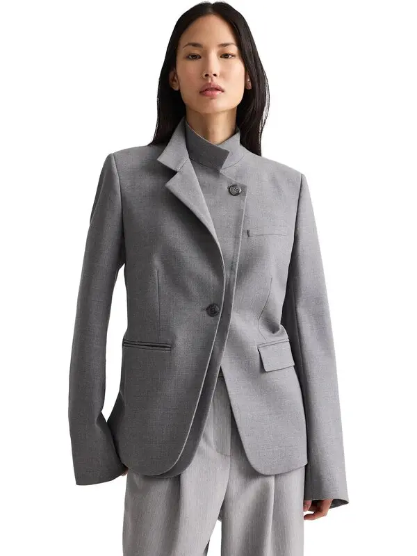 TWP The Double Take Blazer - Medium Heather Grey