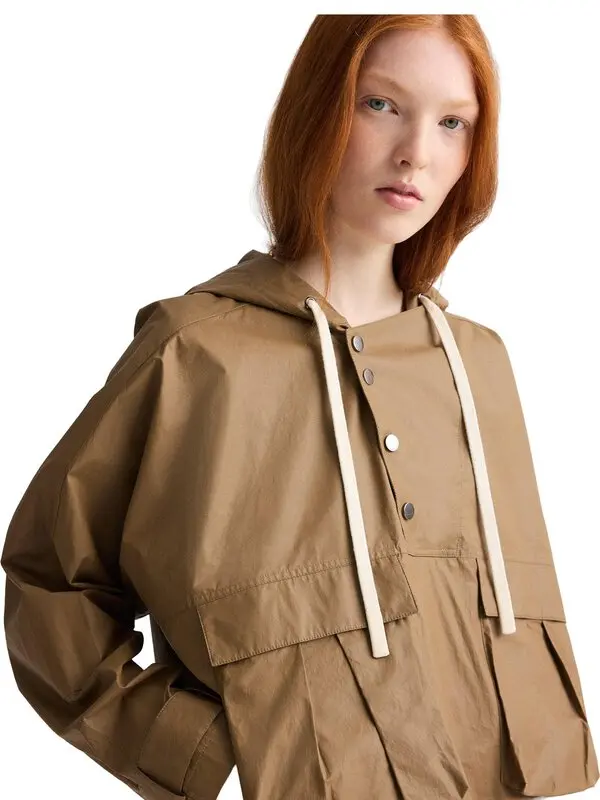 TWP Rain Check Cotton Trench Hoodie - Ermine