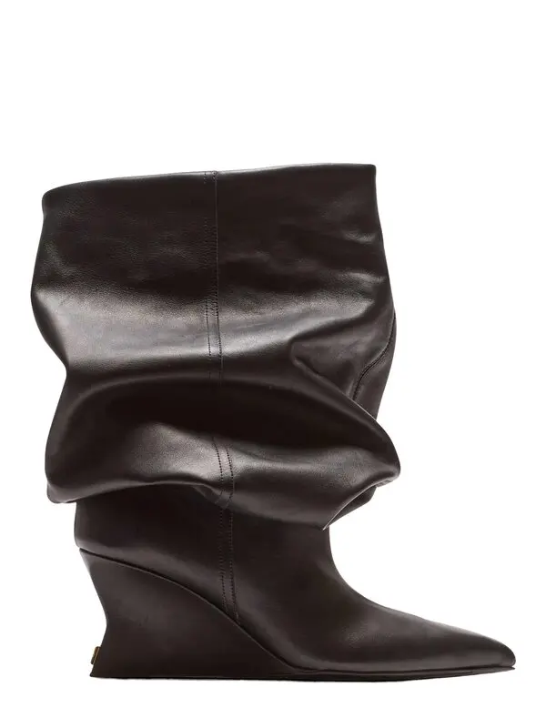 Balmain Wedge Ankle Boots - Black