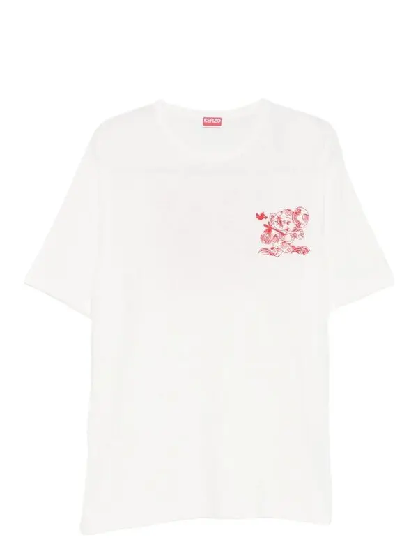 Kenzo Gots Cartoon Outlined" Classic T-shirt - White