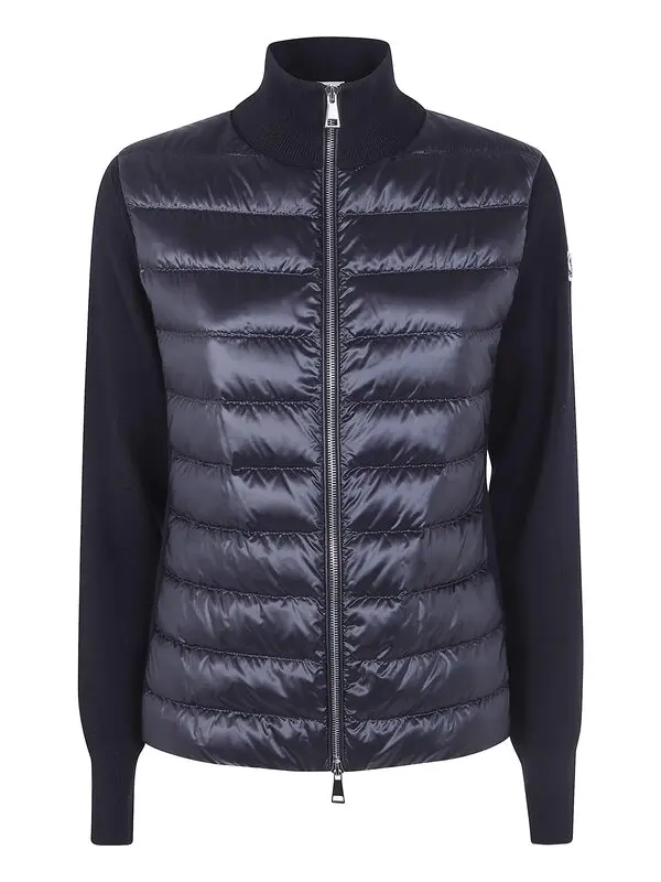Moncler Bi-material Cardigan - Black