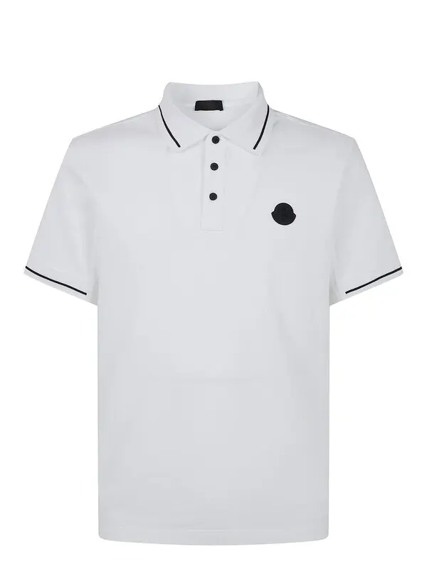 Moncler Short Sleeves Polo Shirt - White