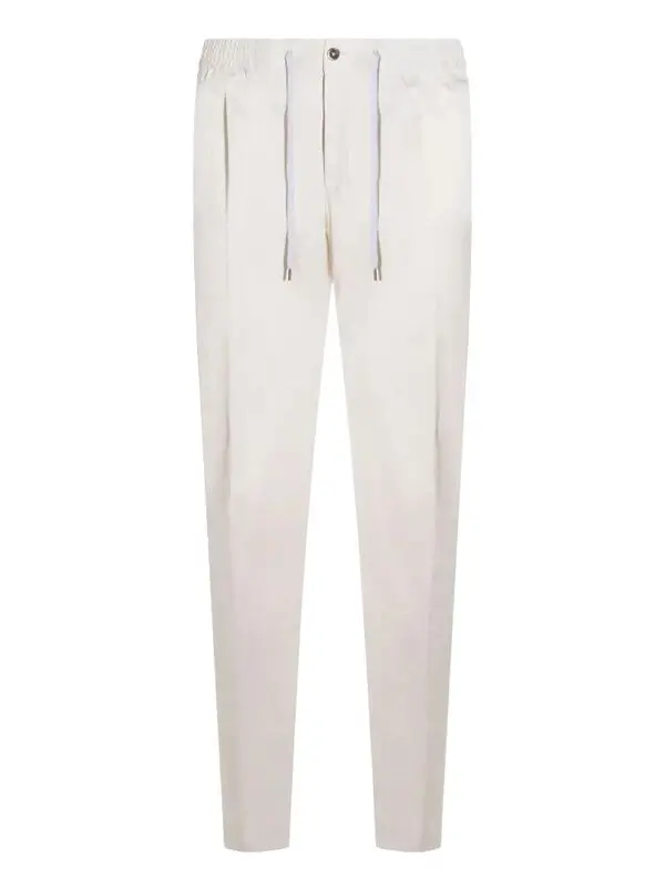 PT TORINO Soft Popeline Regular Trousers - White