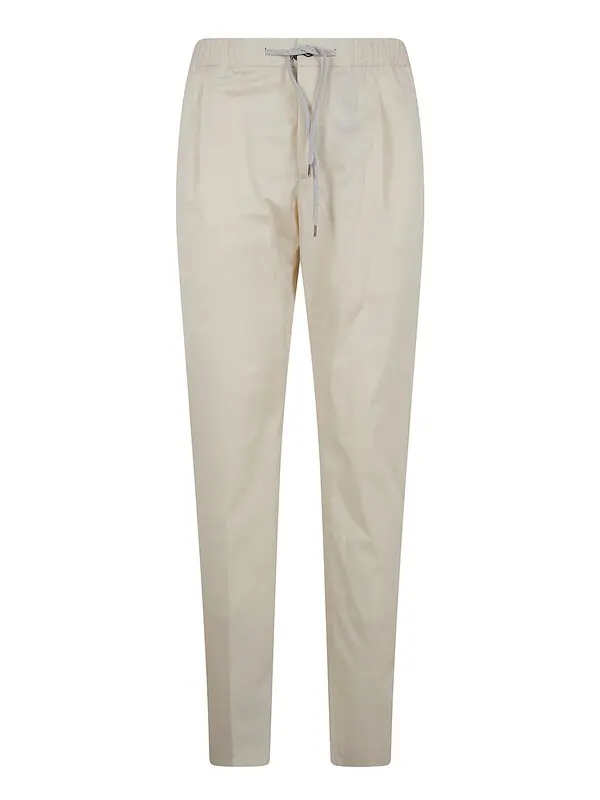 PT TORINO Soft Popeline Regular Trousers - White