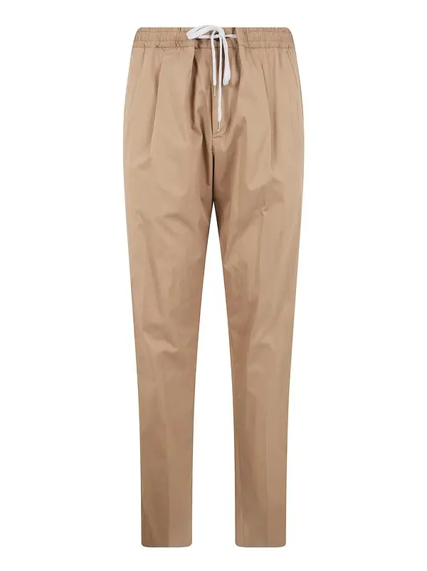 PT TORINO Soft Popeline Regular Trousers - Brown