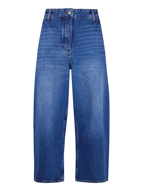 Studio Nicholson Chalco Wide Crop Pant - Blue