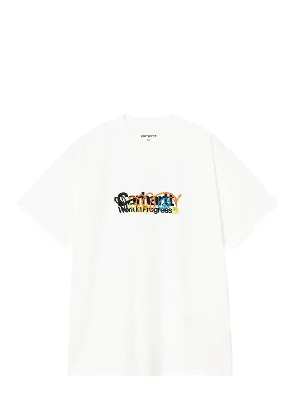 Carhartt Work In Progress Short Sleeves "primary" Organic Cotton T-shirt - White