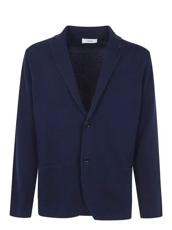 LARDINI Knitted Jacket - Blue