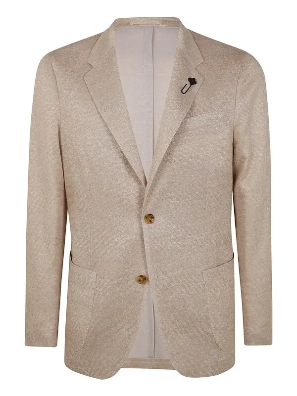 LARDINI Knitted Jacket - Beige