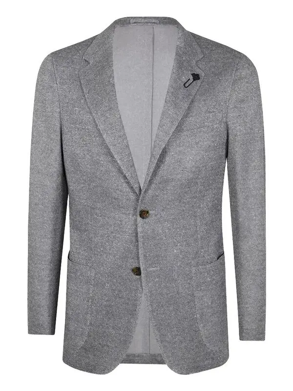 LARDINI Knitted Jacket - Gray