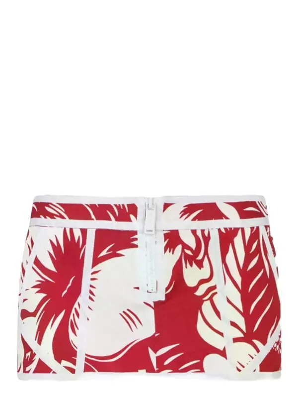 Dsquared2 Dancing Flowers Mini Skirt - Red