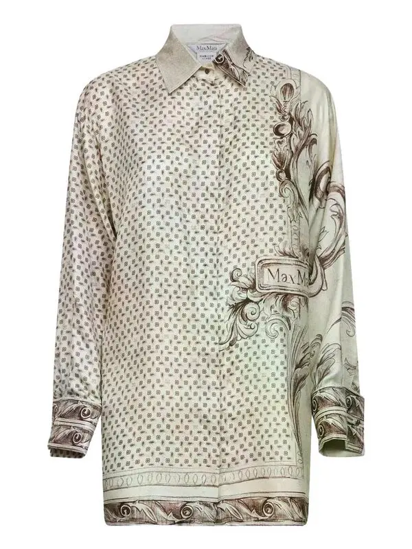 Max Mara Buttoned Printed Shirt - Neutrals