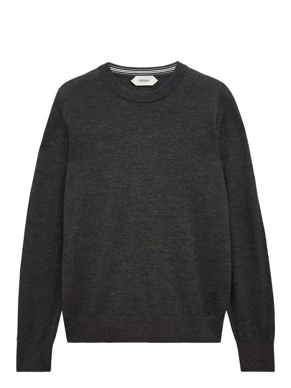 Pringle Of Scotland Crew Neck Merino Wool Sweater - Grey