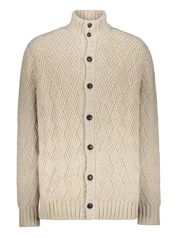 Fedeli Cable-knit Button Cardigan - Neutrals