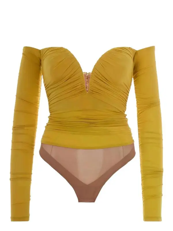 Elisabetta Franchi Off-shoulder Top - Yellow