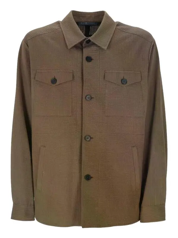 Harris Wharf London Buttoned Patch-pocket Jacket - Brown