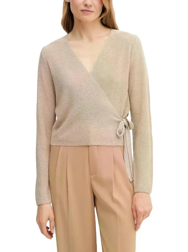 OUI V-neck Tie Knitwear - Neutrals