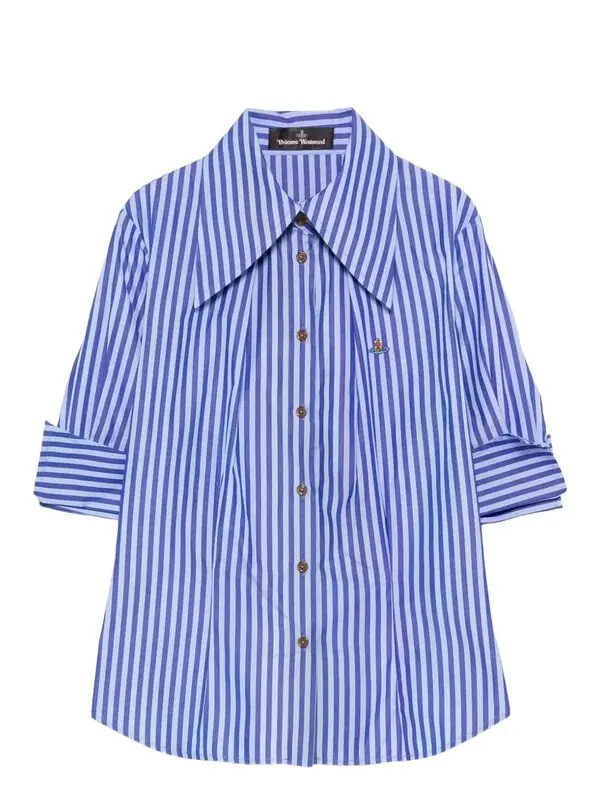 VIVIENNE WESTWOOD Striped Button Shirt - Blue