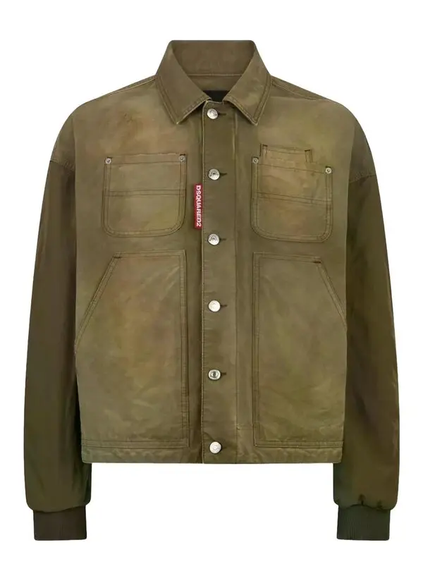 Dsquared2 Polo-collar Long-sleeve Jacket - Green